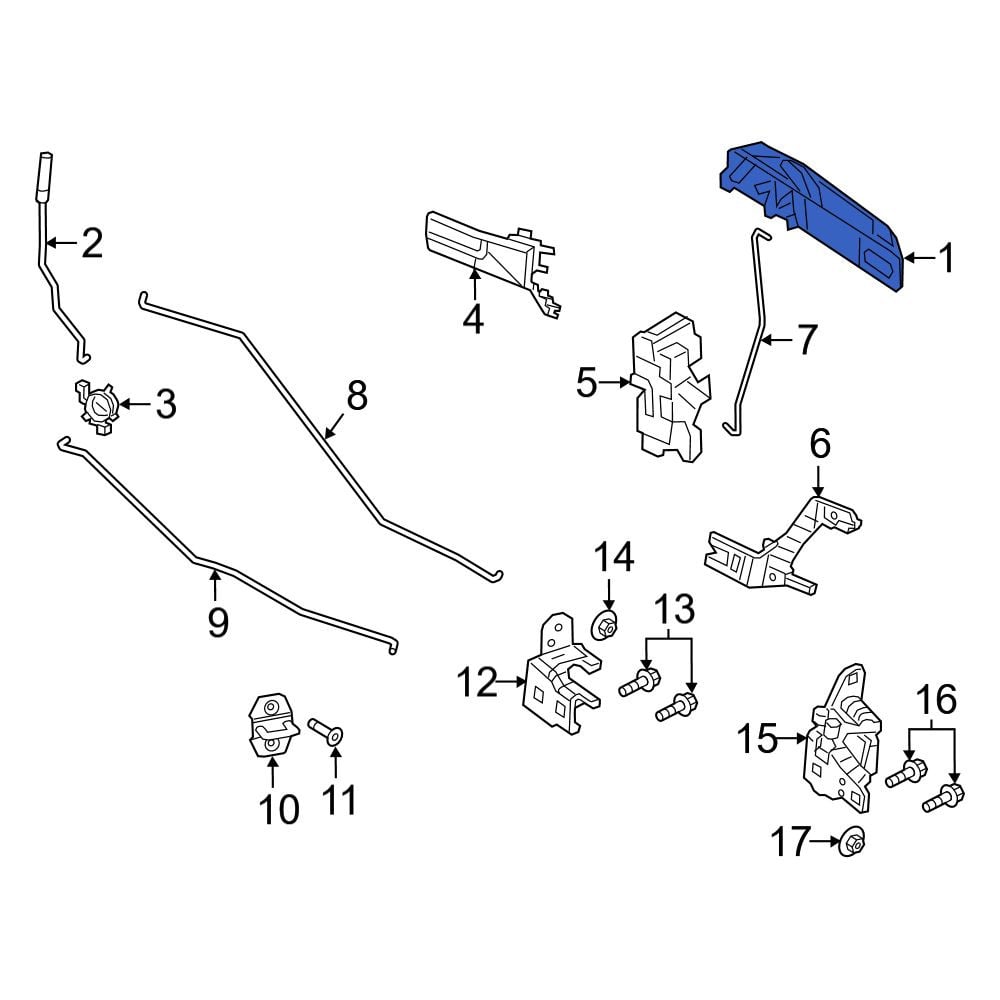 Ram OE 55112383AE - Front Left Outer Exterior Door Handle