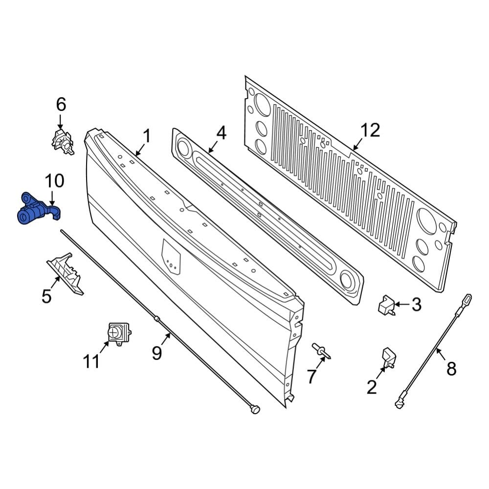 Ram OE 68211624AA - Rear Tailgate Lock