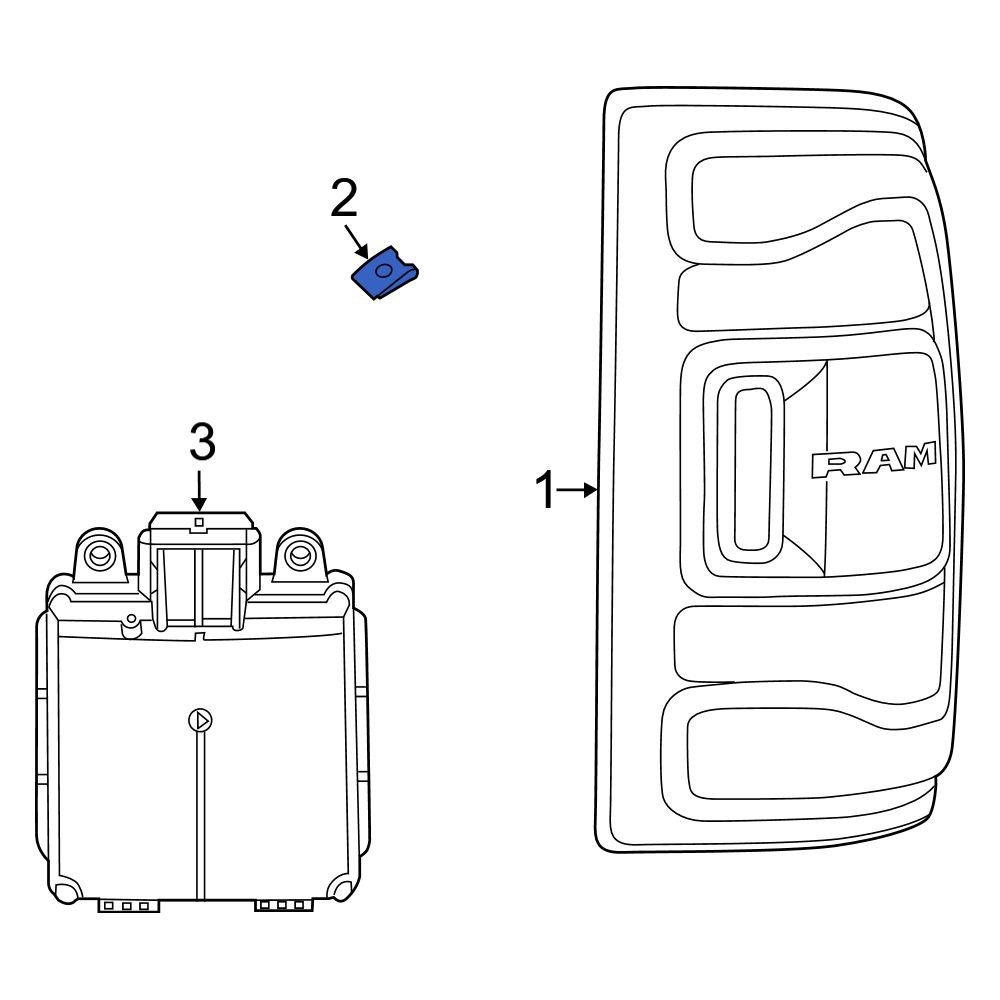 Ram OE 68396570AA - Tail Light Nut