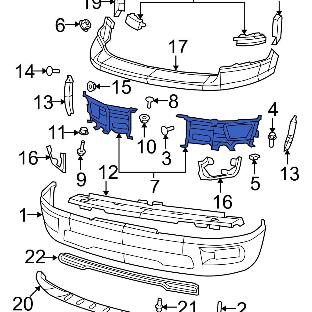Ram OE 68056631AA - Front Bumper Face Bar Mount