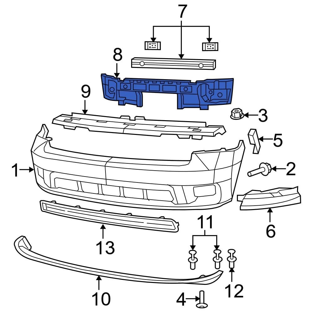 Ram OE 68026481AC - Front Bumper Impact Absorber