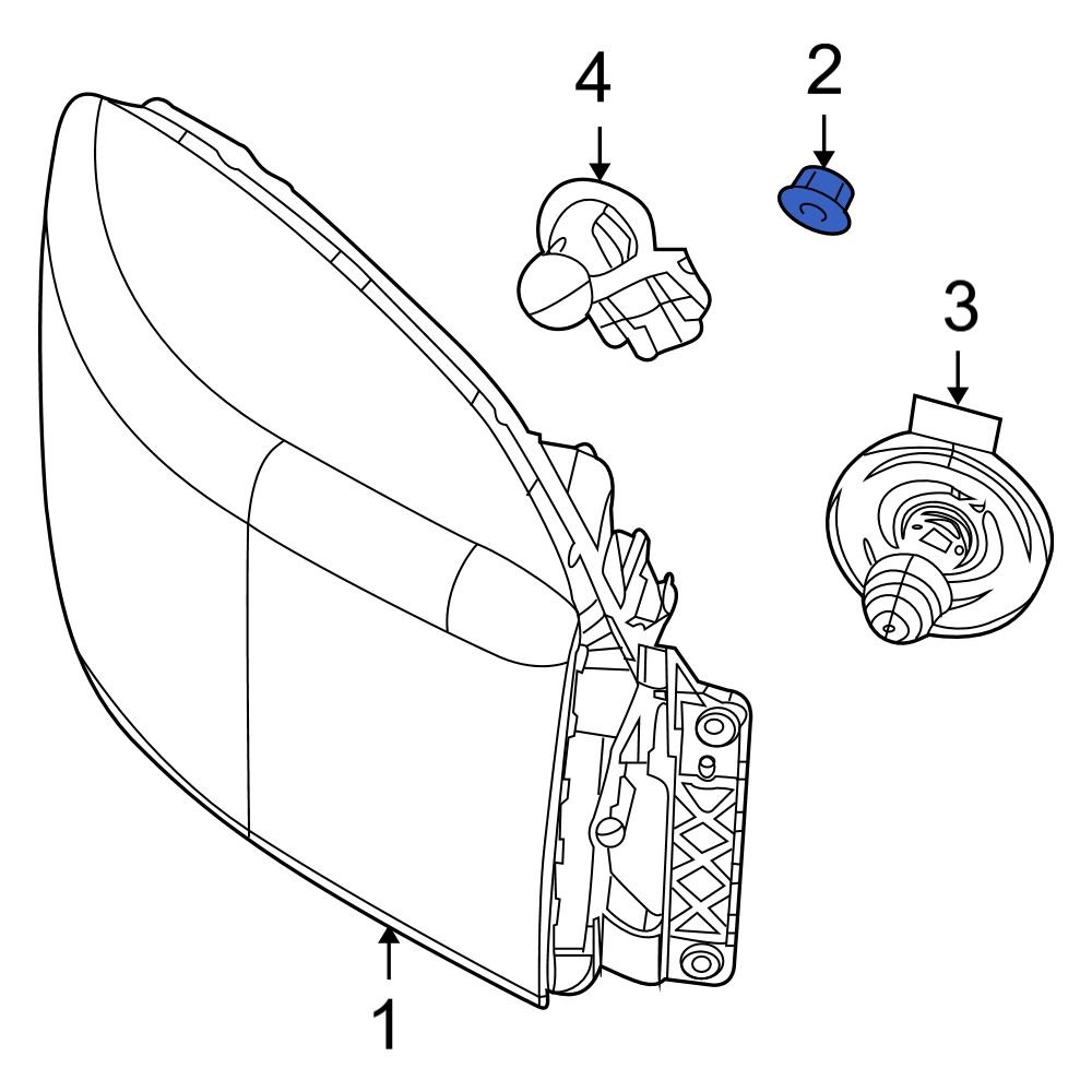 Ram OE 68050777AA - Headlight Fastener Clip