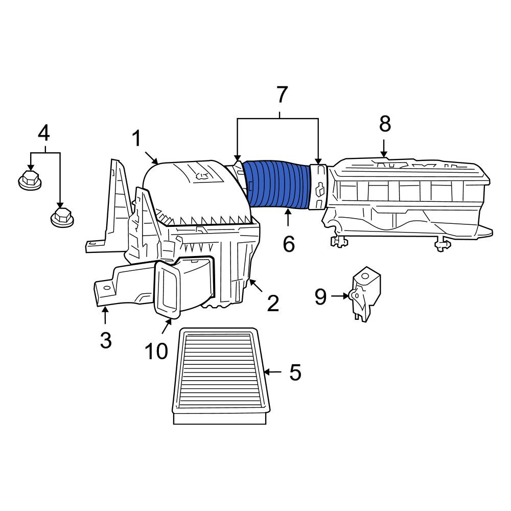 Ram OE 53034152AB - Engine Air Intake Hose