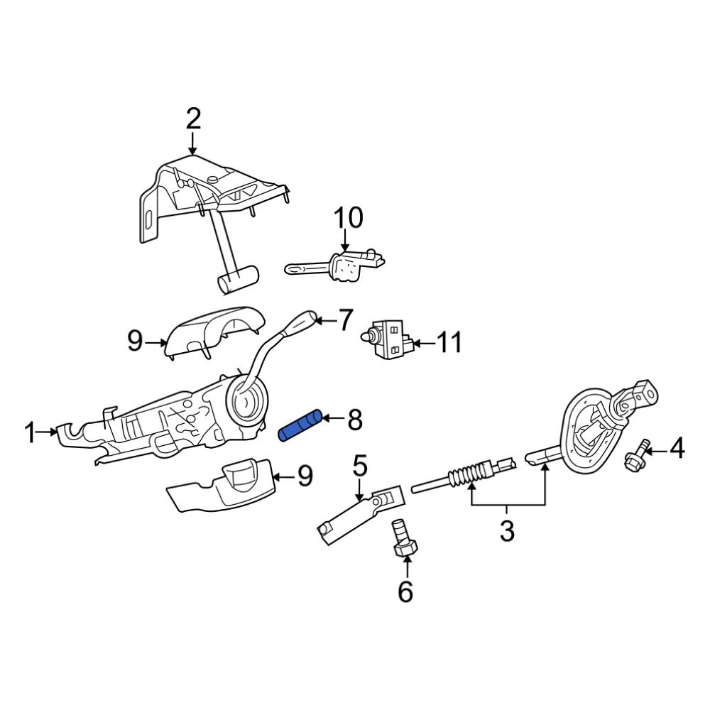 Ram OE 5057521AD - Steering Column Tilt Adjuster