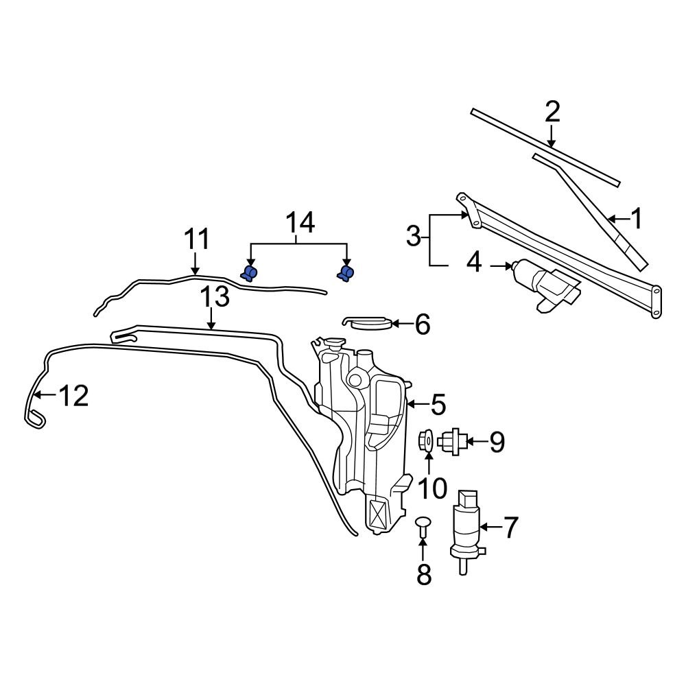 Ram OE 4805742AC - Front Windshield Washer Nozzle