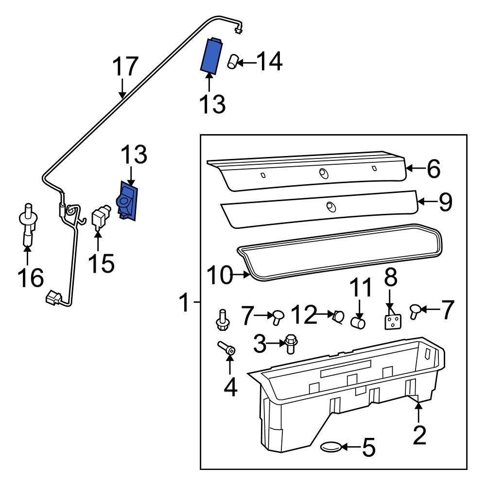 Ram OE 68054184AA - Rear Cargo Area Light