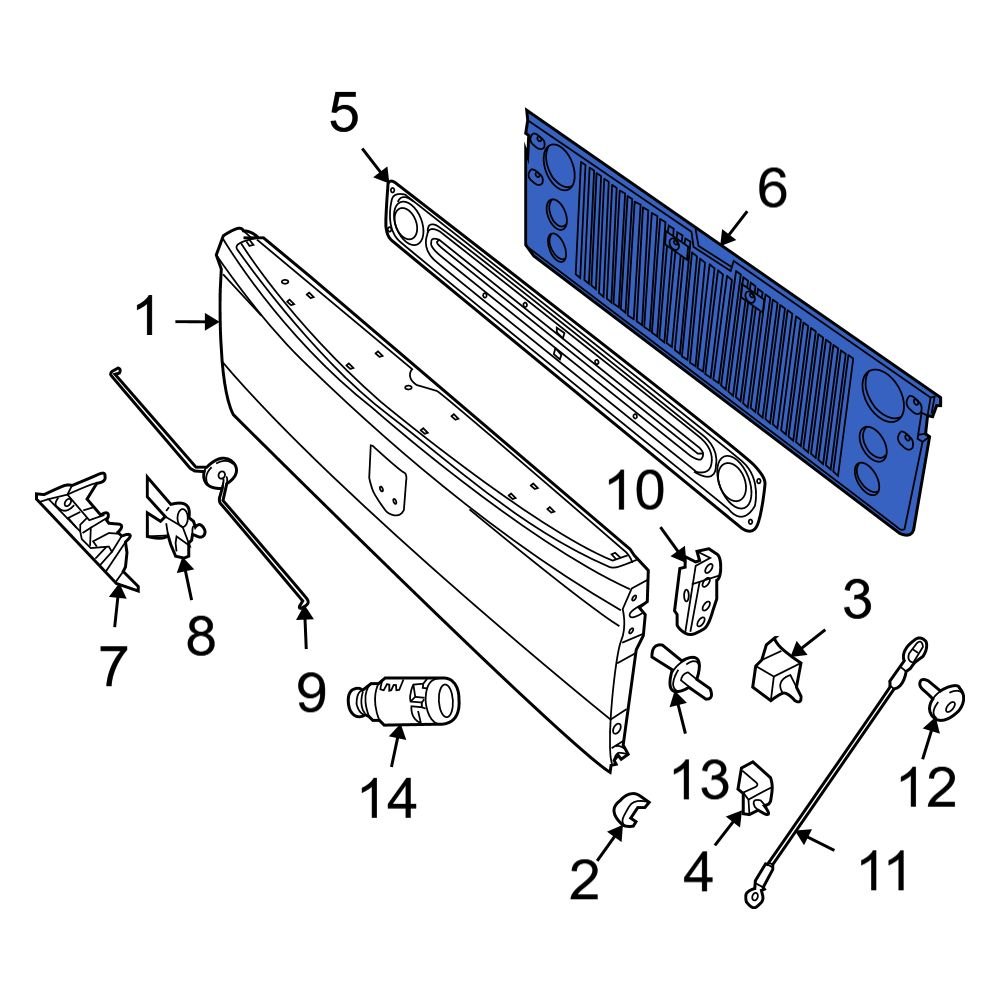 Ram OE 68034277AC - Rear Truck Bed Liner