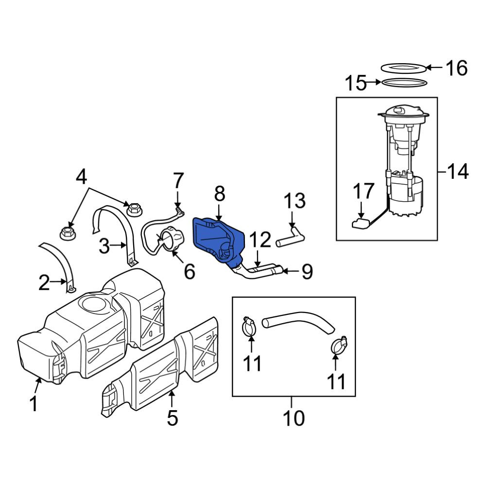 Ram OE 55398620AD - Fuel Filler Housing