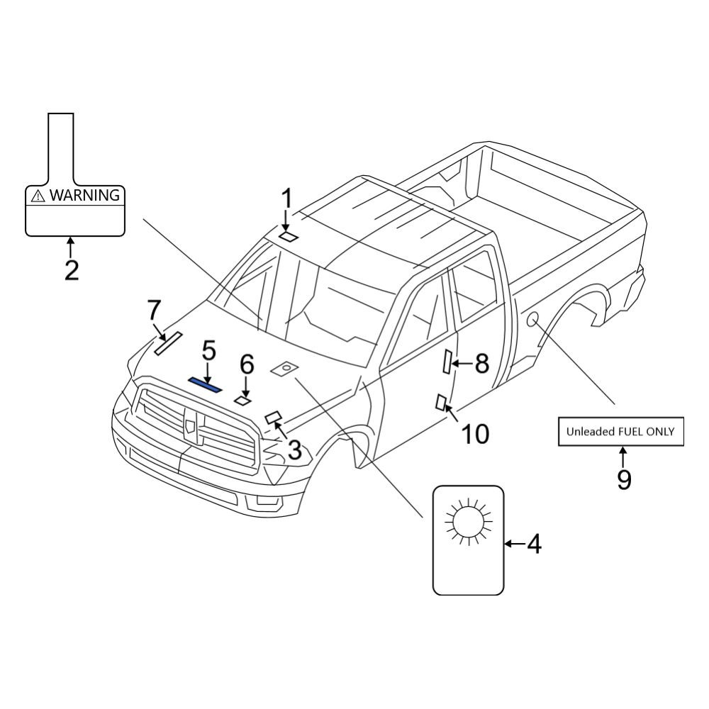 Ram OE 68103273AB - A/C System Information Label