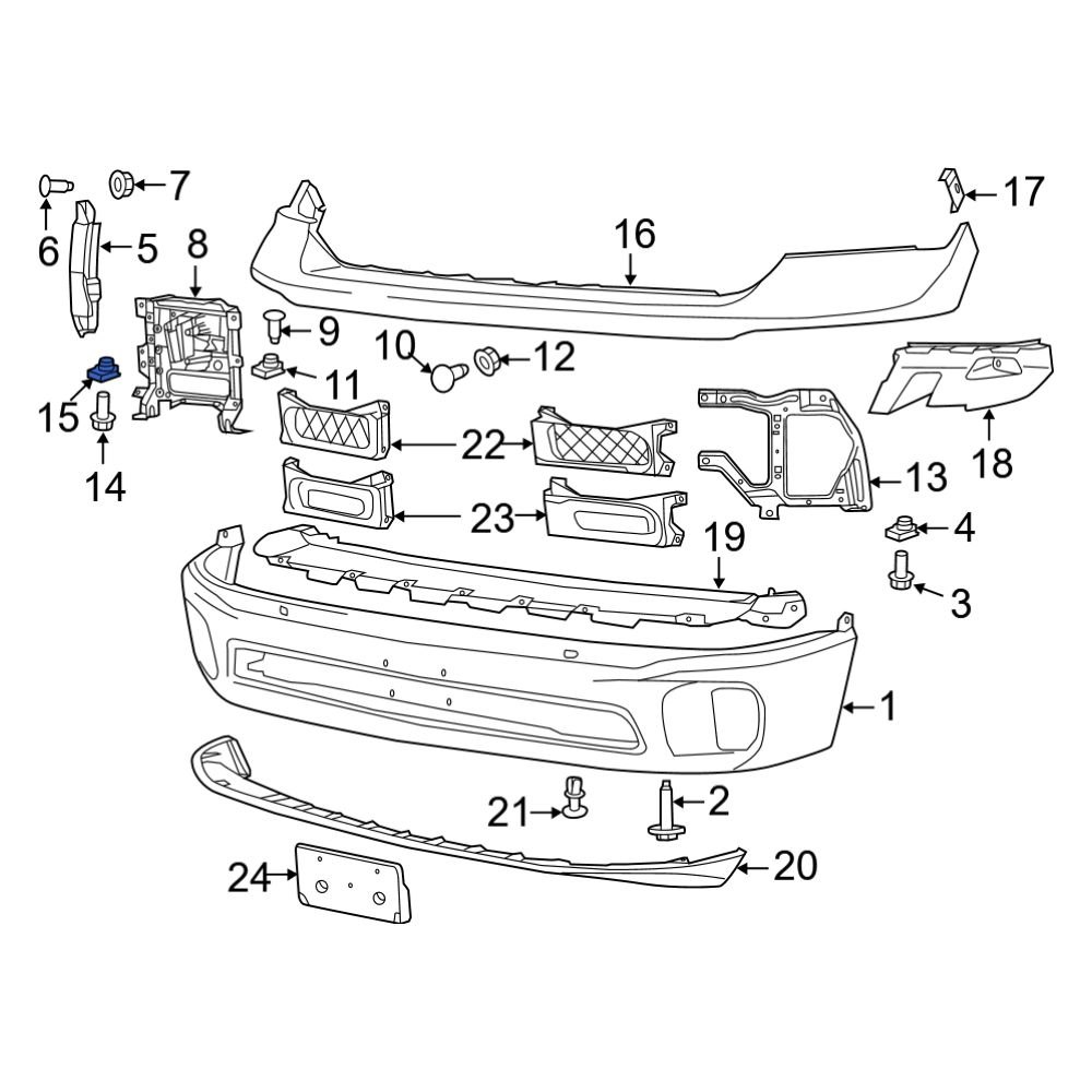 Ram OE 11500662 - Fog Light Nut