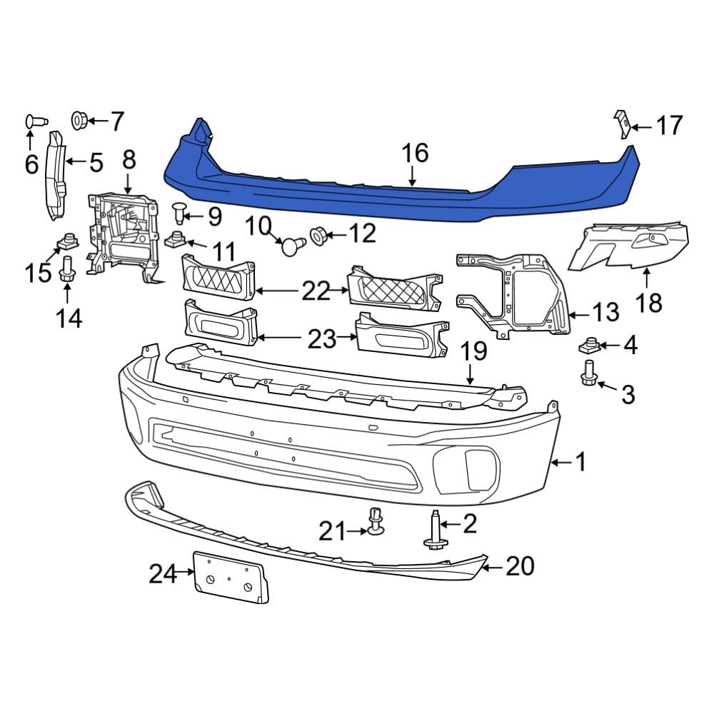 Ram OE 68197697AA - Front Bumper Cover