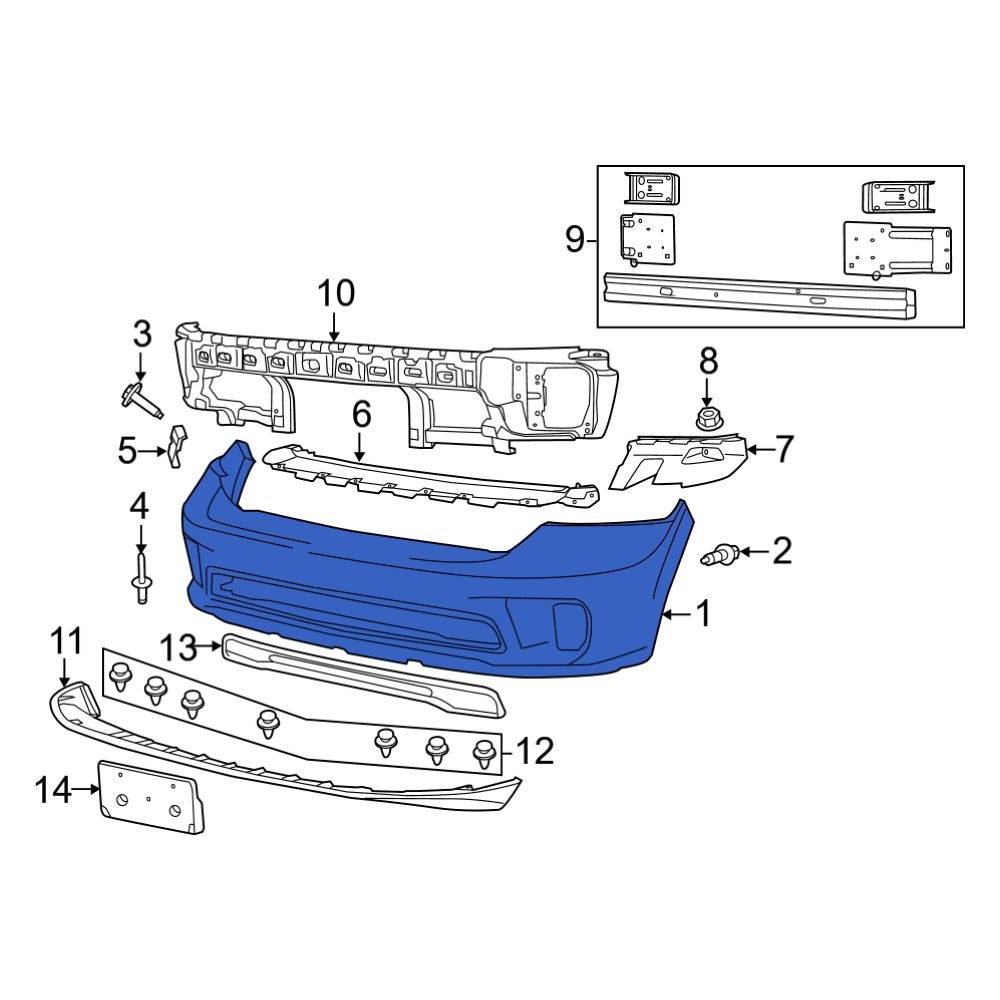 Ram OE 68197698AA - Front Bumper Cover