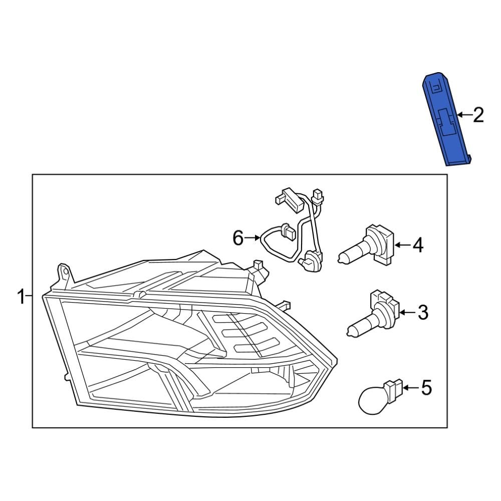 Ram OE 68050777AA - Headlight Fastener Clip