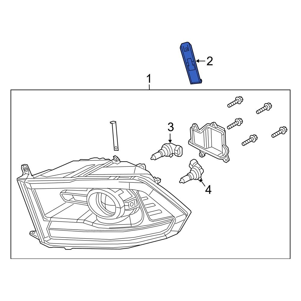 Ram OE 68050777AA - Headlight Fastener Clip