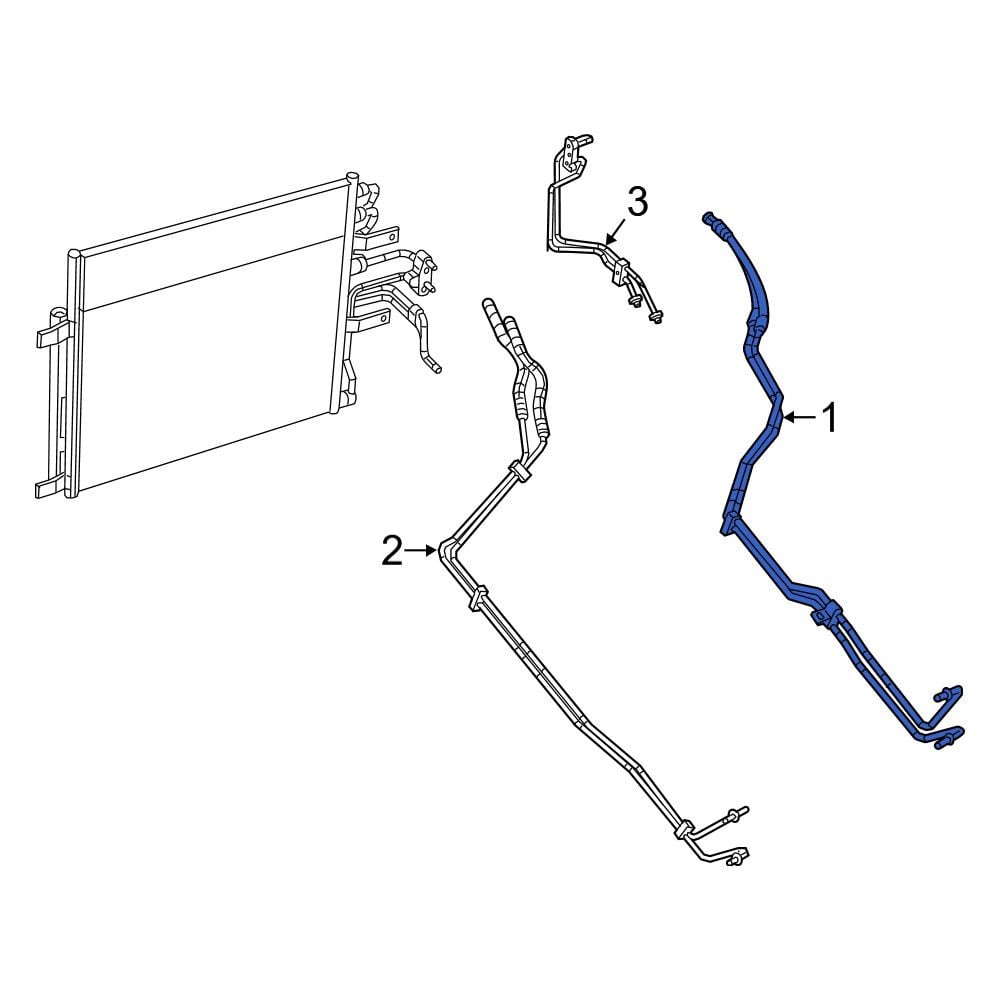 Ram OE 55056859AE - Automatic Transmission Oil Cooler Hose Assembly