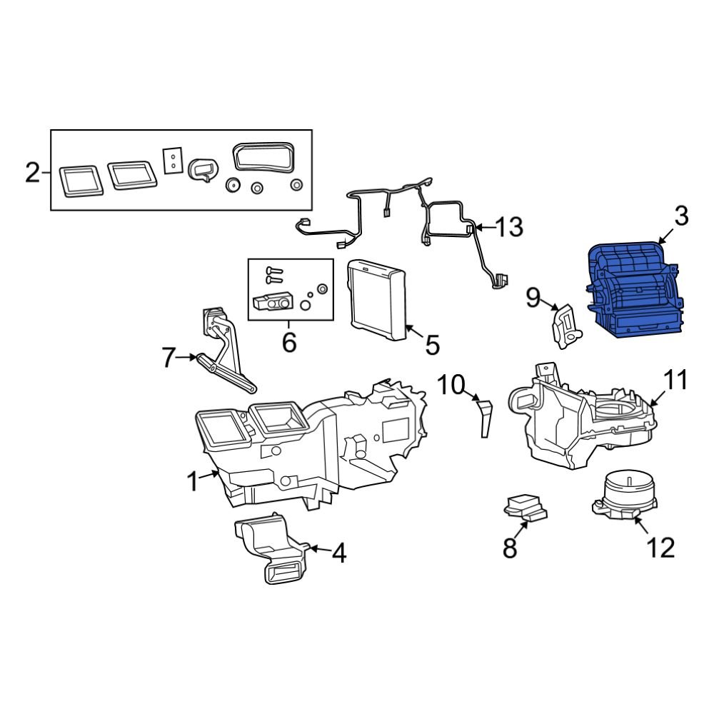 Ram OE 68322968AA - HVAC Air Inlet Housing