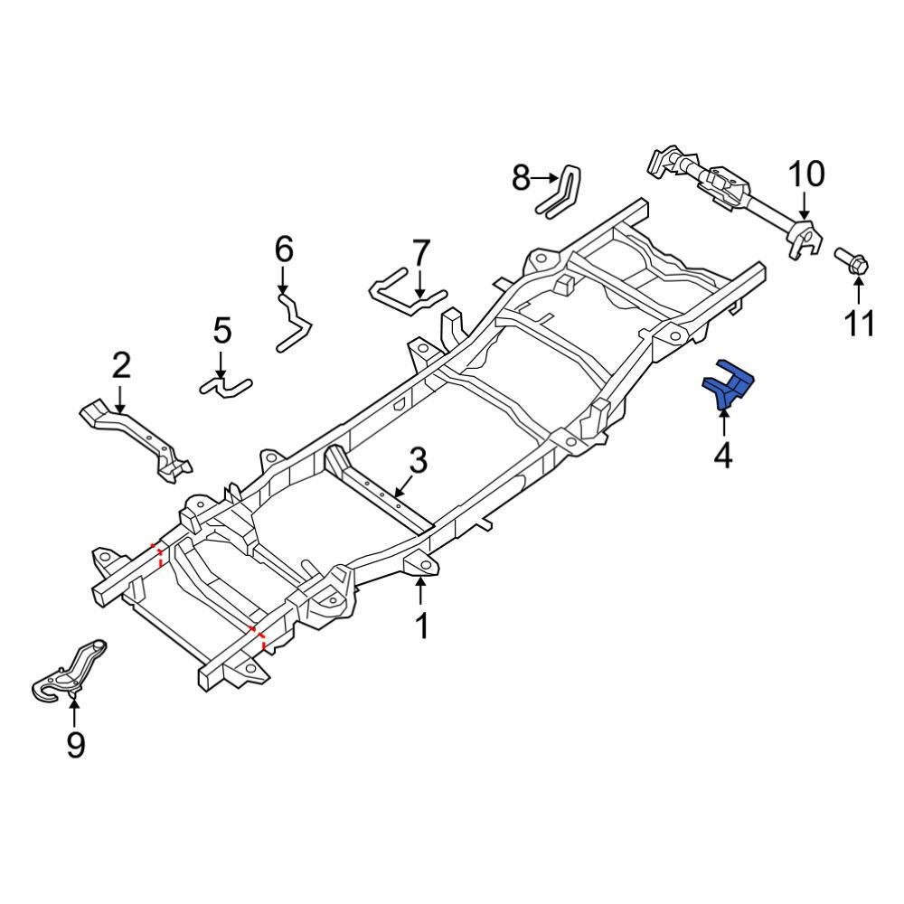 Ram OE 55398566AB - Right Suspension Shock Absorber Bracket