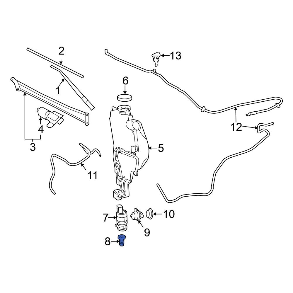 Ram OE 5152030AA - Windshield Washer Pump Grommet