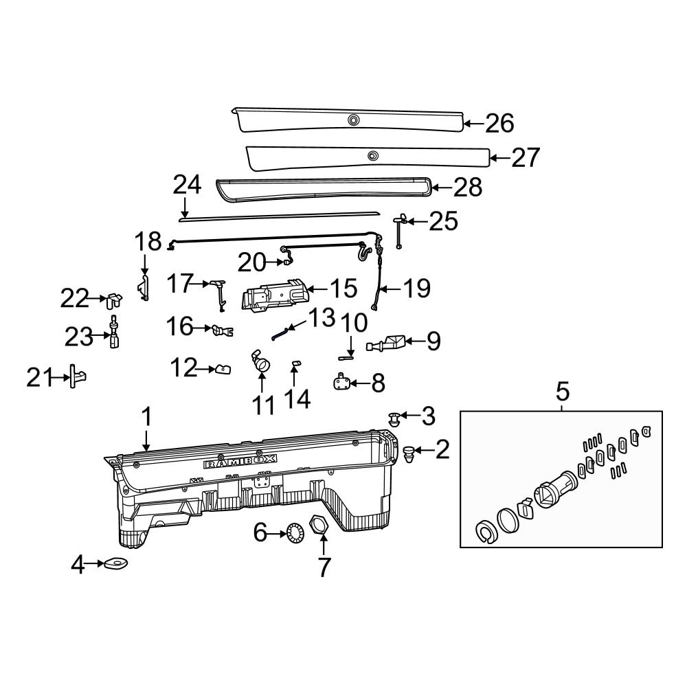 Ram OE 68054184AA - Rear Cargo Area Light