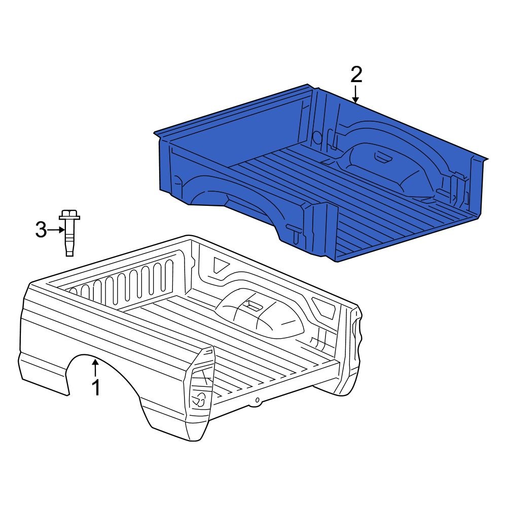Ram OE 68034277AC - Rear Truck Bed Liner