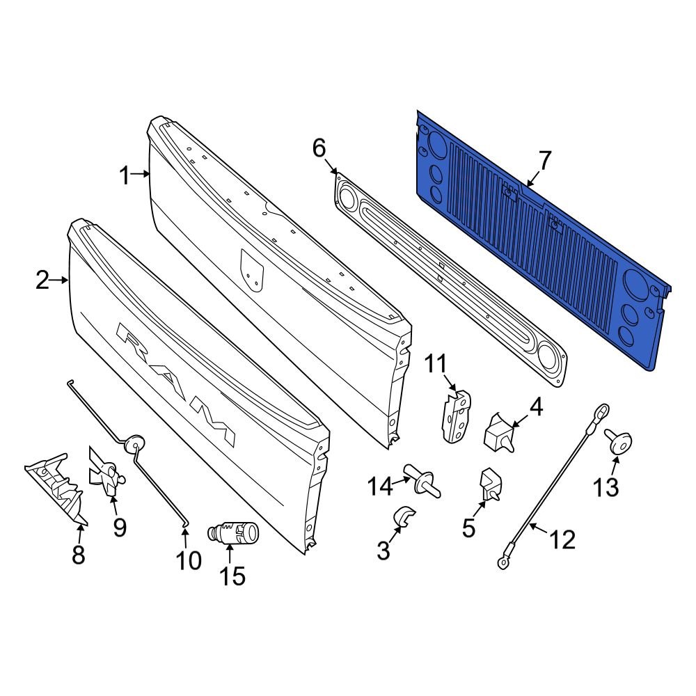 Ram OE 68034277AC - Rear Truck Bed Liner