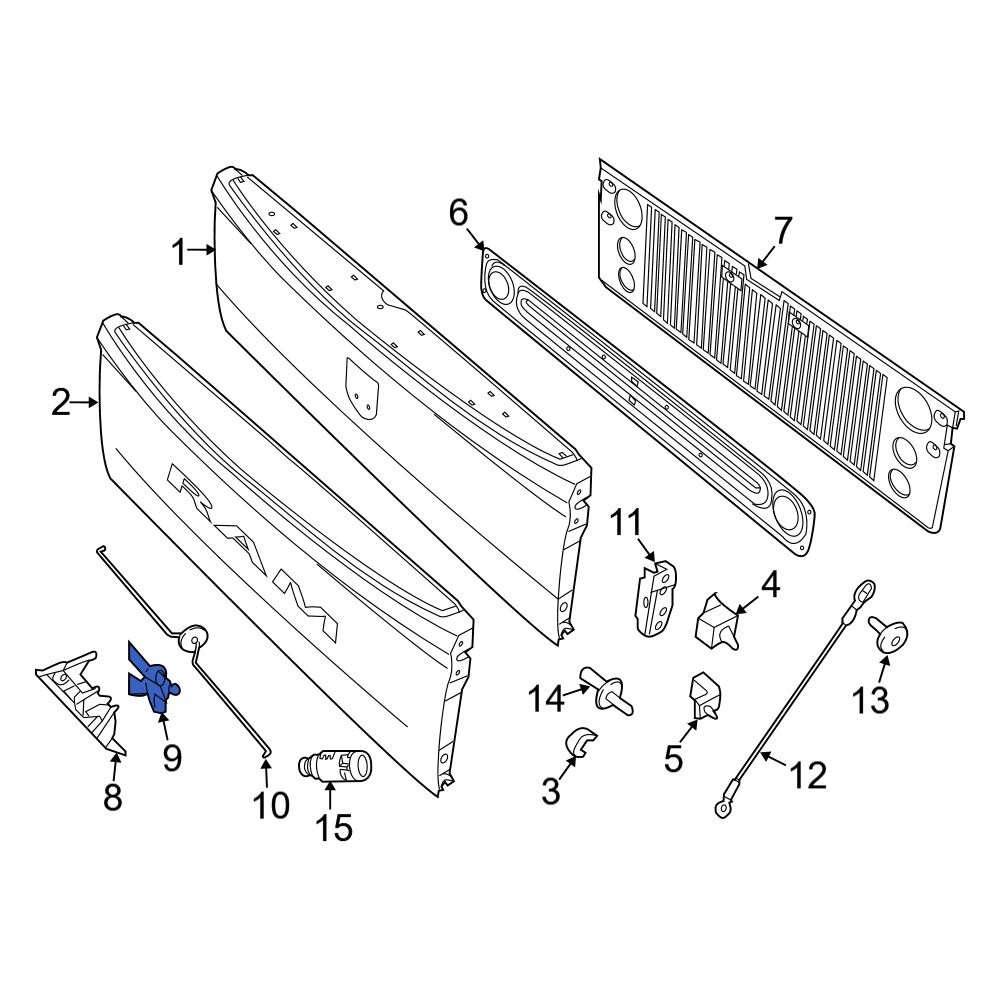 Ram OE 68044867AD - Rear Tailgate Lock Actuator Motor