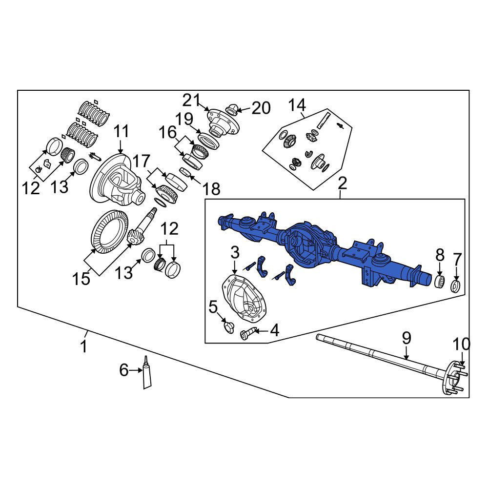 Ram OE 68170795AC - Rear Differential Housing
