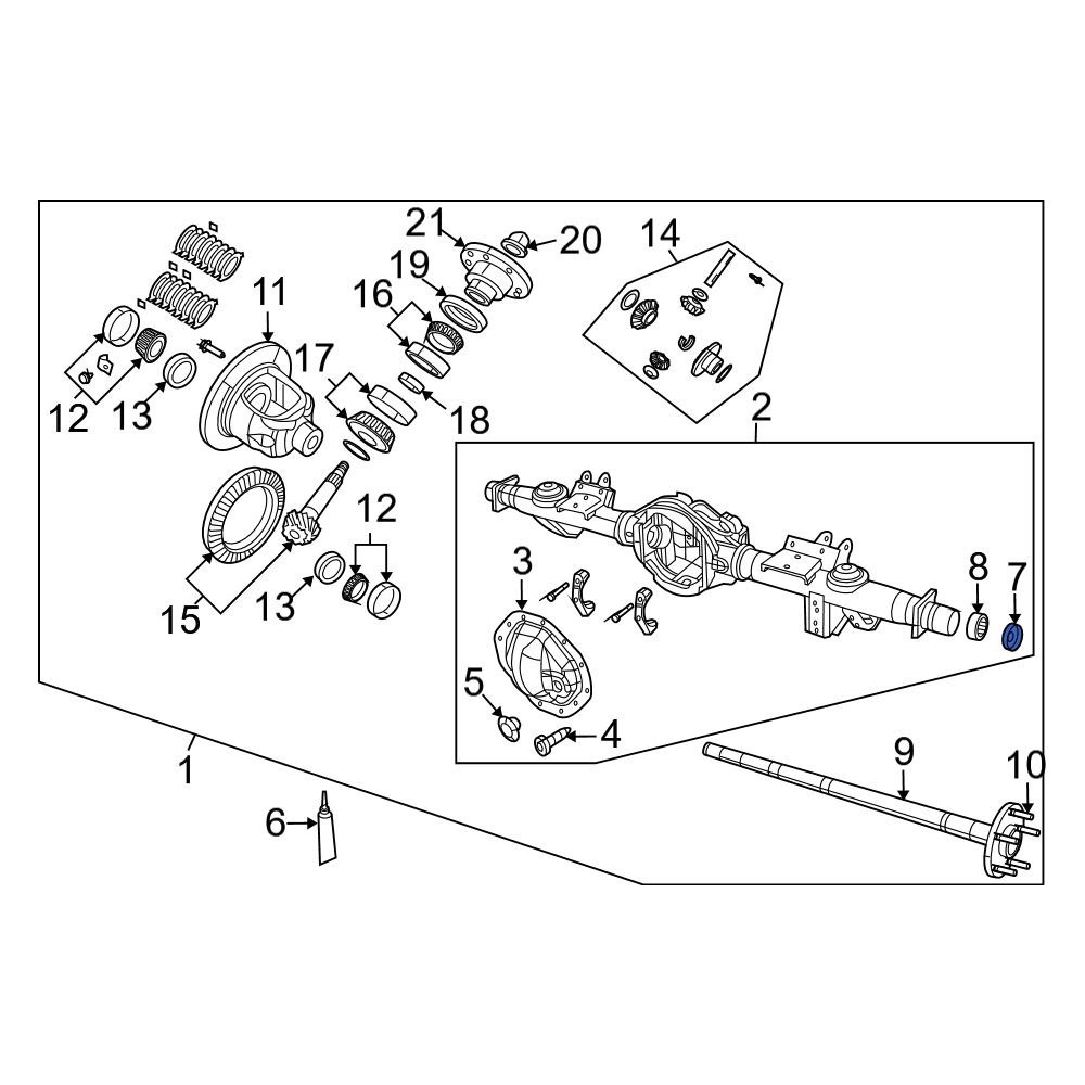 Ram OE 52111198AB - Rear Drive Axle Shaft Seal