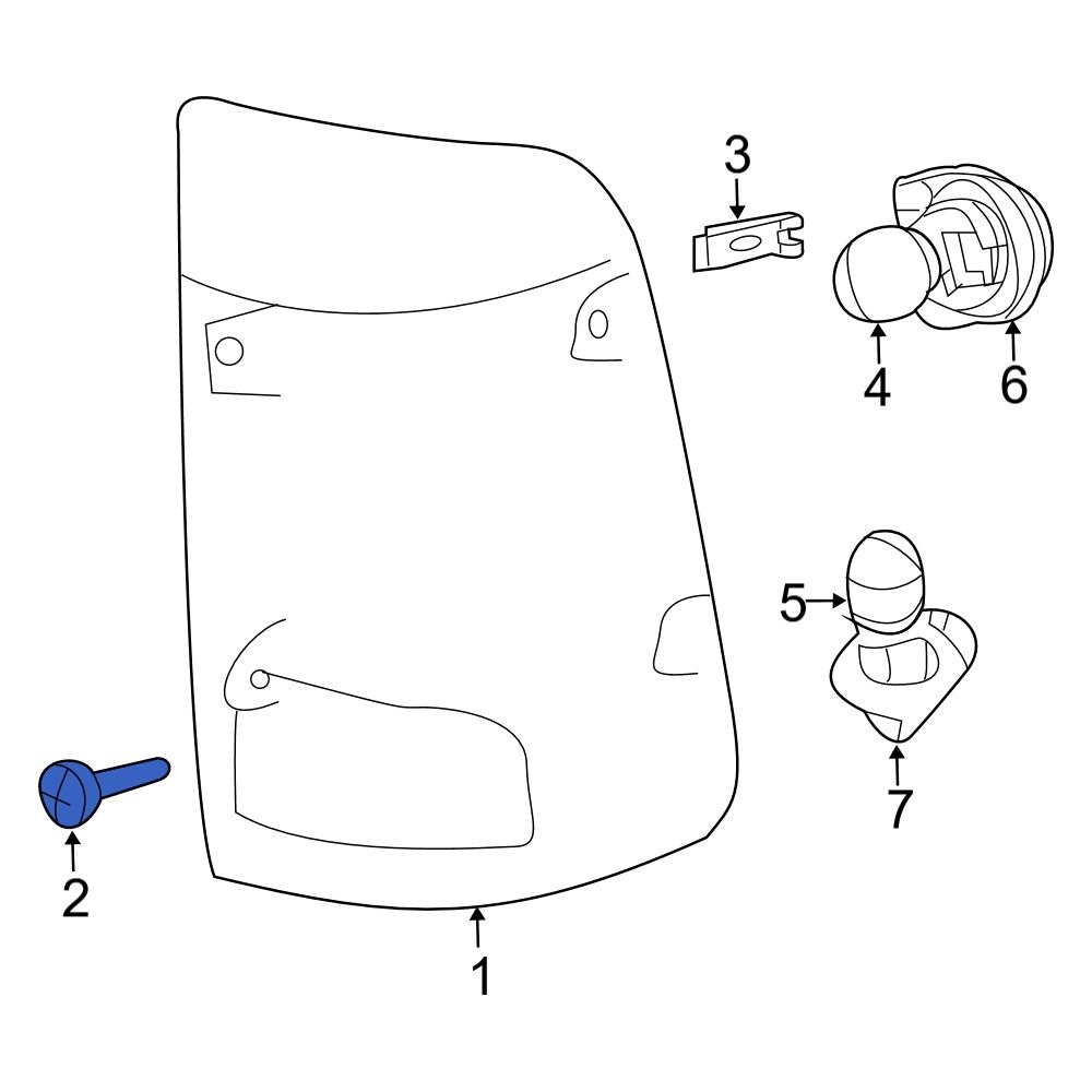 Ram OE 6511081AA - Tail Light Screw