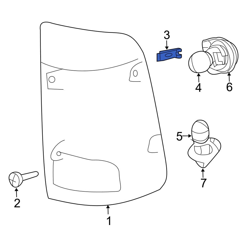 Ram OE 68061648AA - Tail Light Clip