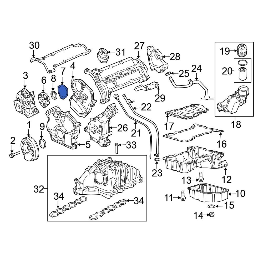 Ram OE 68147514AA - Engine Oil Separator Filter Gasket