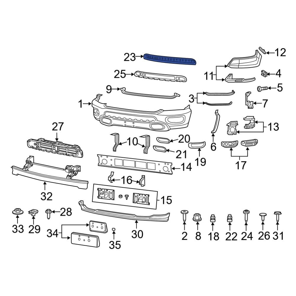 Ram OE 68414137AA - Front Lower Grille