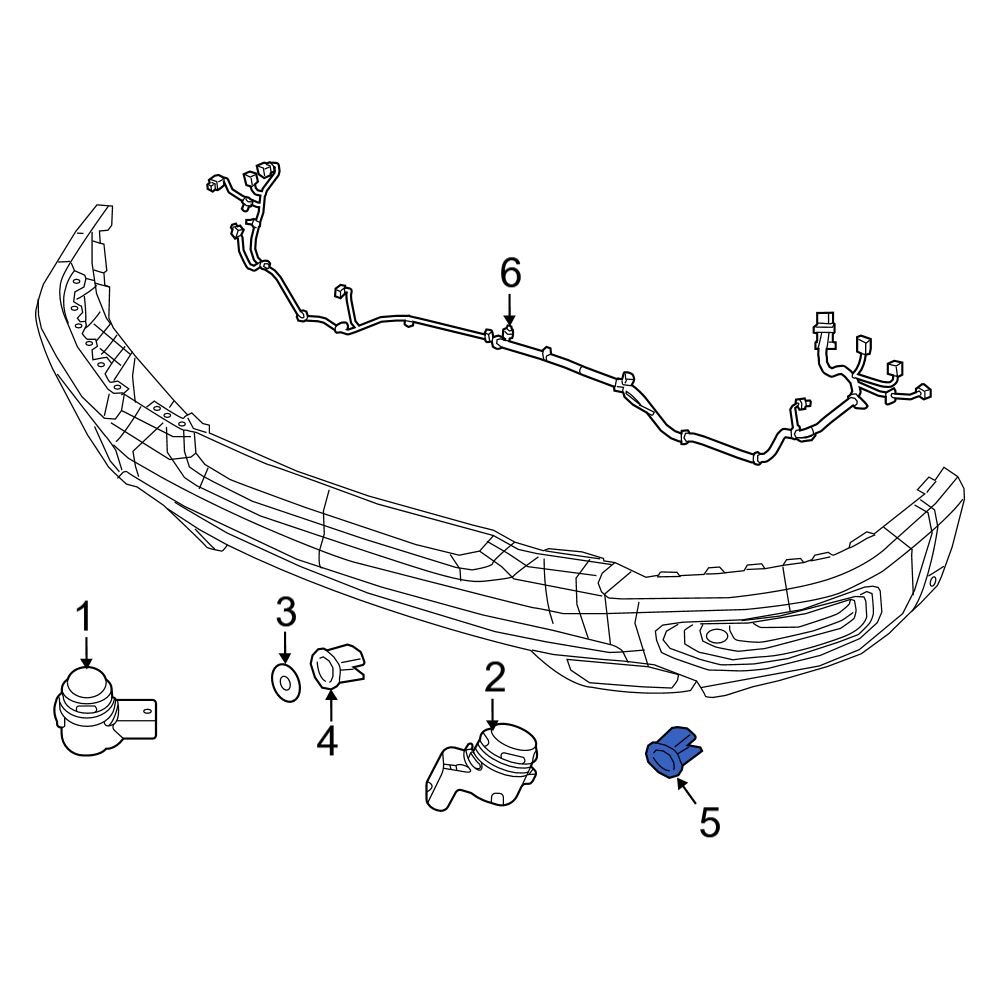 Ram OE 68335627AC - Front Left Outer Parking Aid Sensor Housing