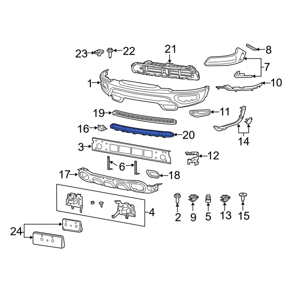 Ram OE 68293107AI - Front Grille Molding