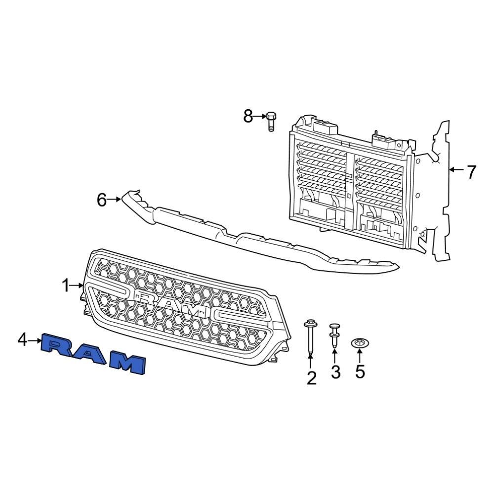 Ram OE 68298470AA - Front Grille Emblem