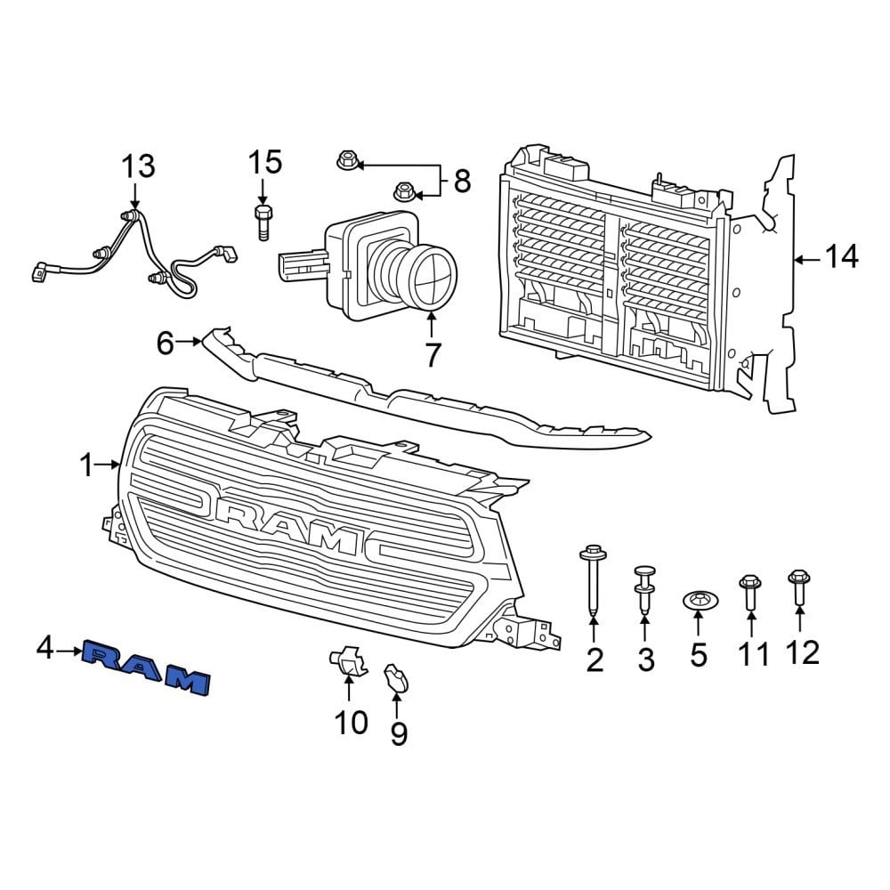 Ram OE 68311411AA - Front Grille Emblem
