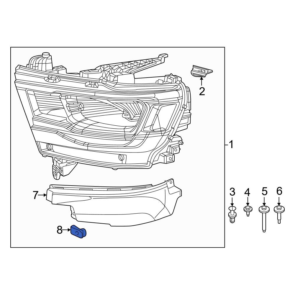 Ram OE 68404464AA - Headlight Mounting Nut