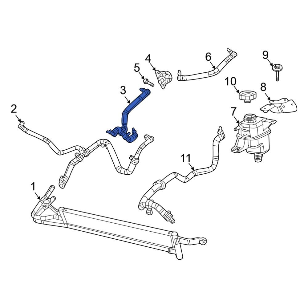 Ram OE 68268584AE - Upper Radiator Coolant Hose