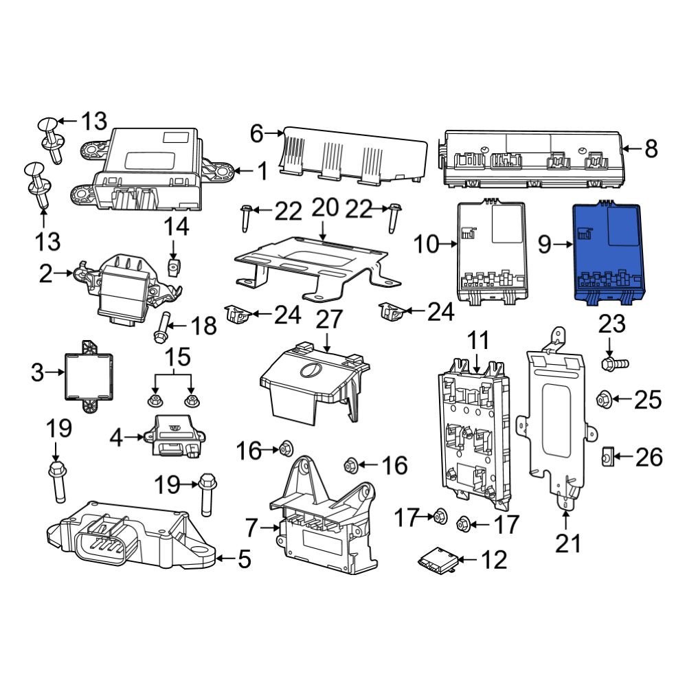 Ram OE 68530210AC - Rear Seat Heater Control Module