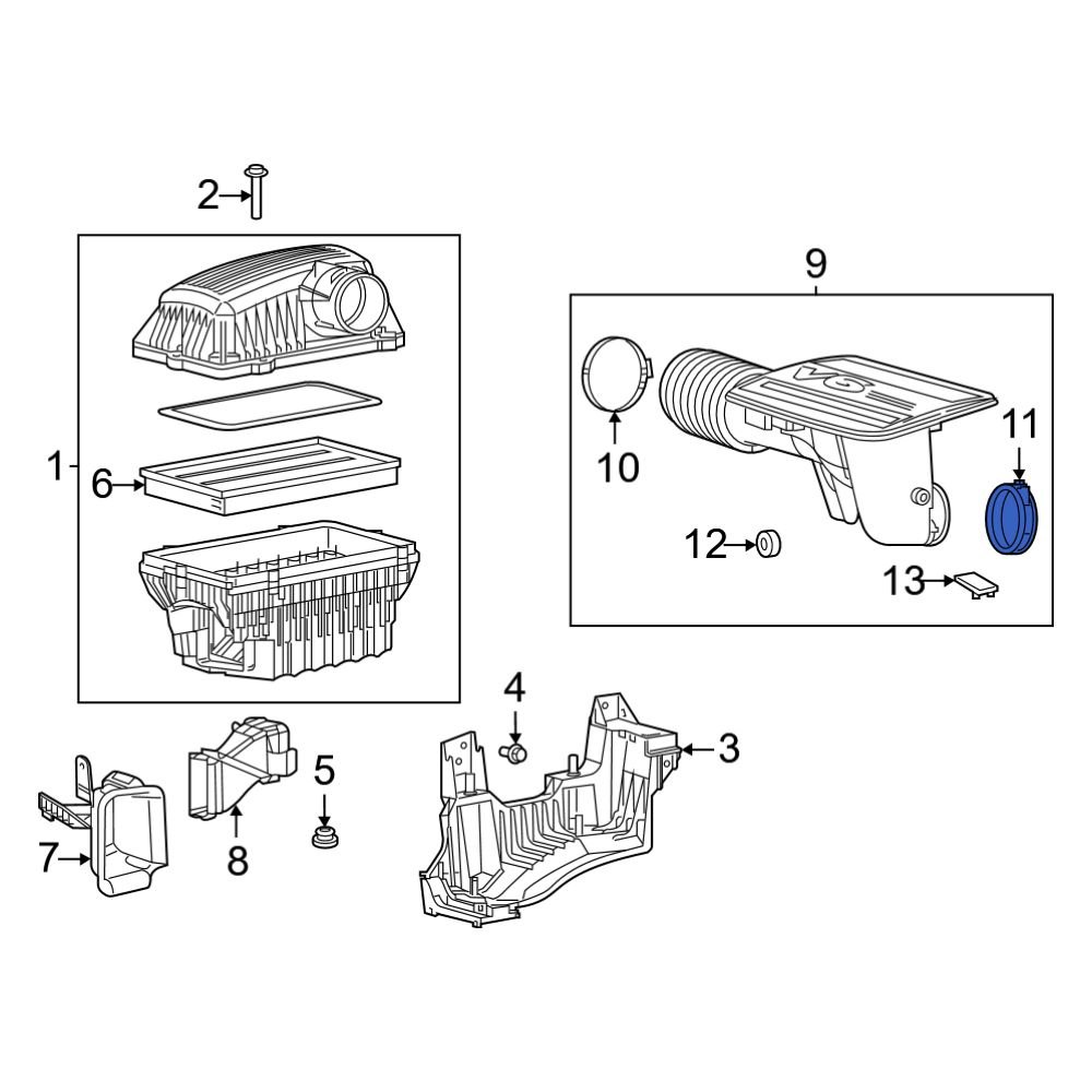 Ram OE 68105185AA - Engine Air Intake Resonator Seal