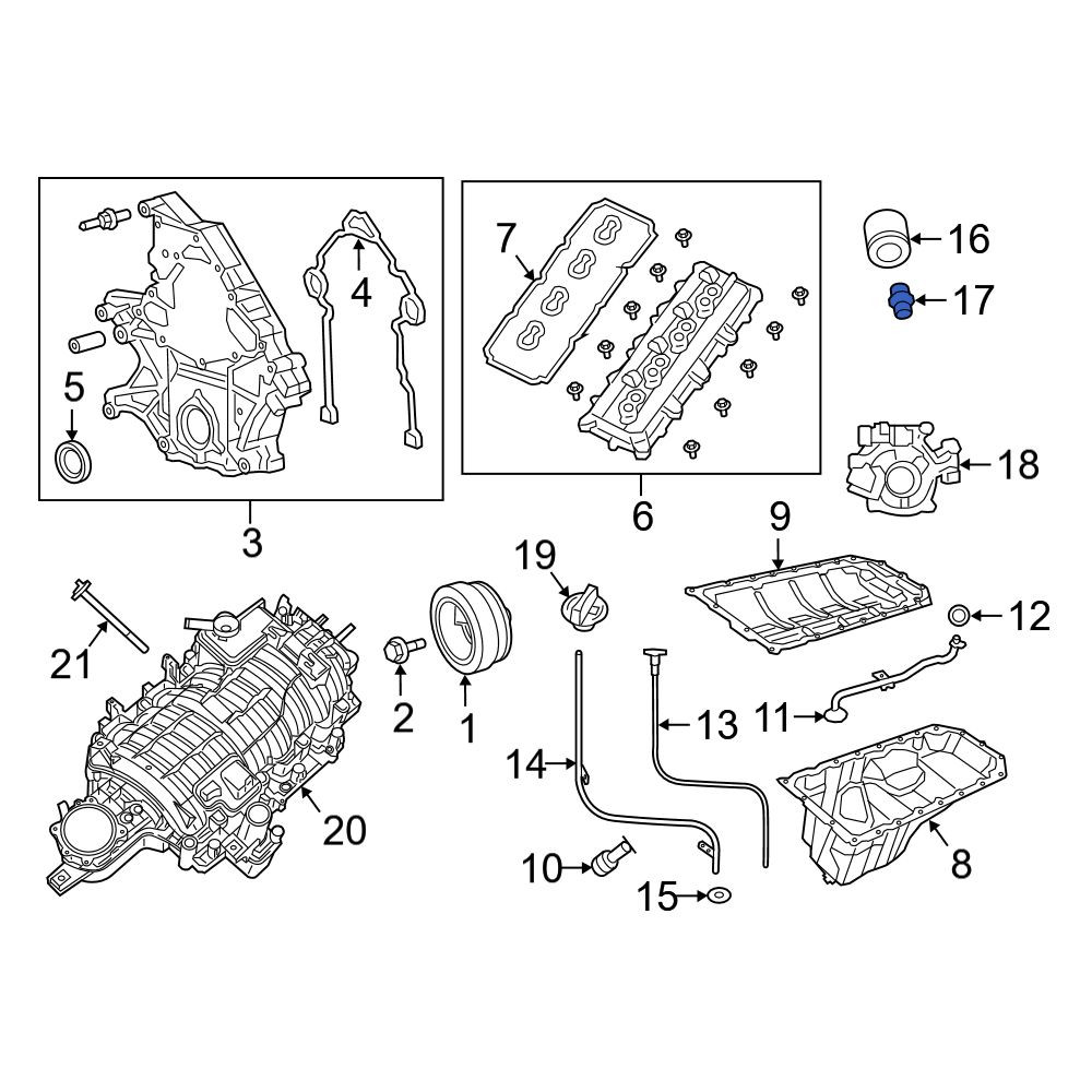 Ram OE 4893345AA - Engine Oil Filter Adapter Stud