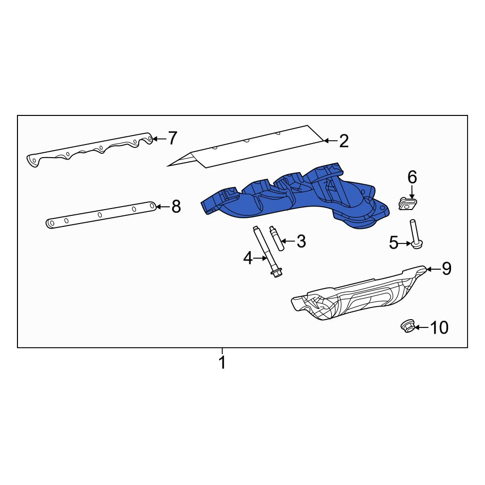 Ram OE 68591572AB - Right Exhaust Manifold