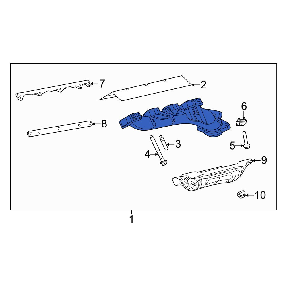 Ram OE 68591572AB - Right Exhaust Manifold