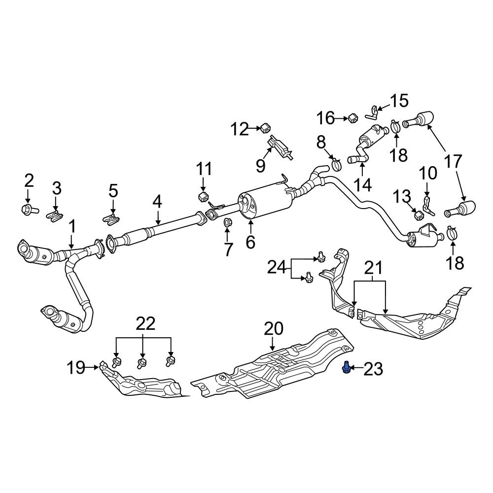 Ram OE 6105096AA - Floor Pan Heat Shield Screw