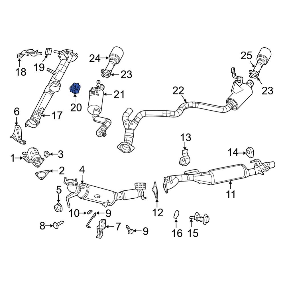 Ram OE 68322299AA - Exhaust Control Valve Actuator