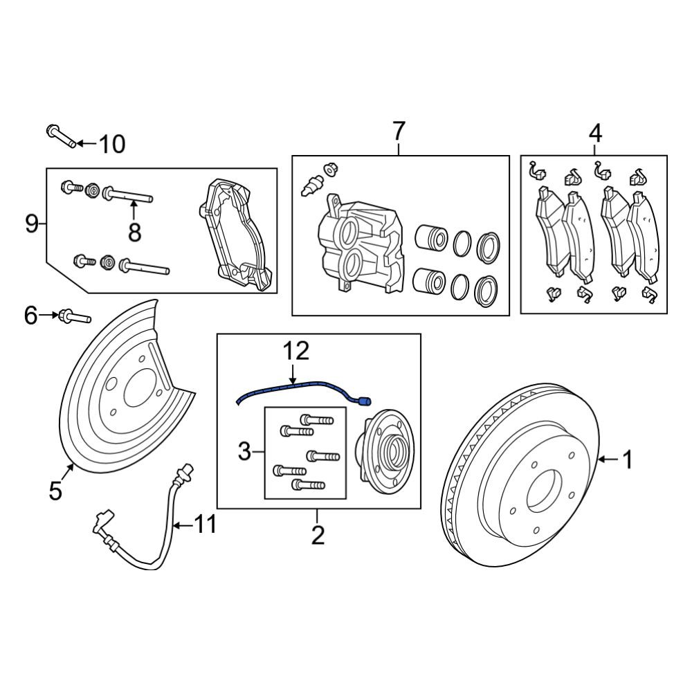 Ram OE 68292050AH - Front ABS Wheel Speed Sensor