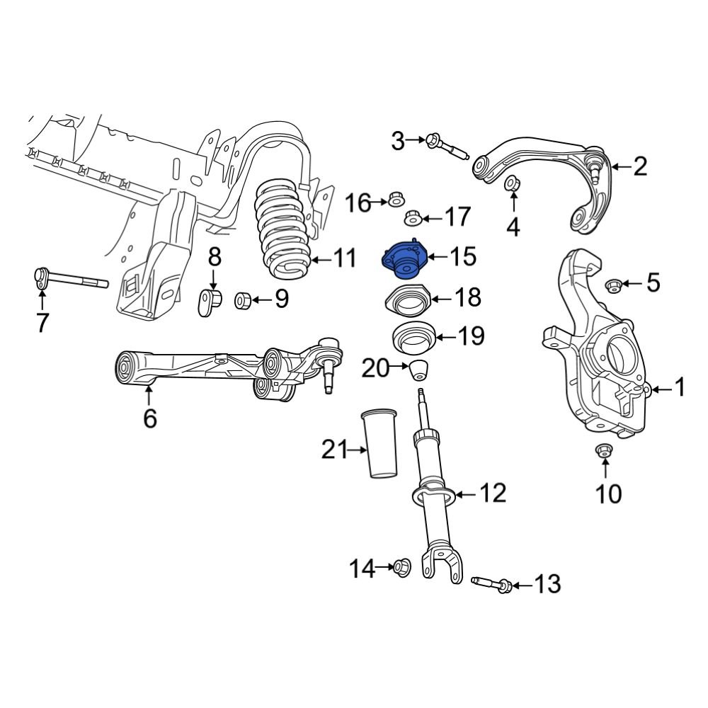 Ram OE 68329762AD - Front Suspension Shock Absorber Mount