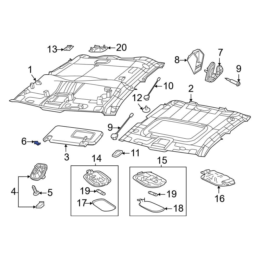 Ram OE 6512432AA - Sun Visor Nut