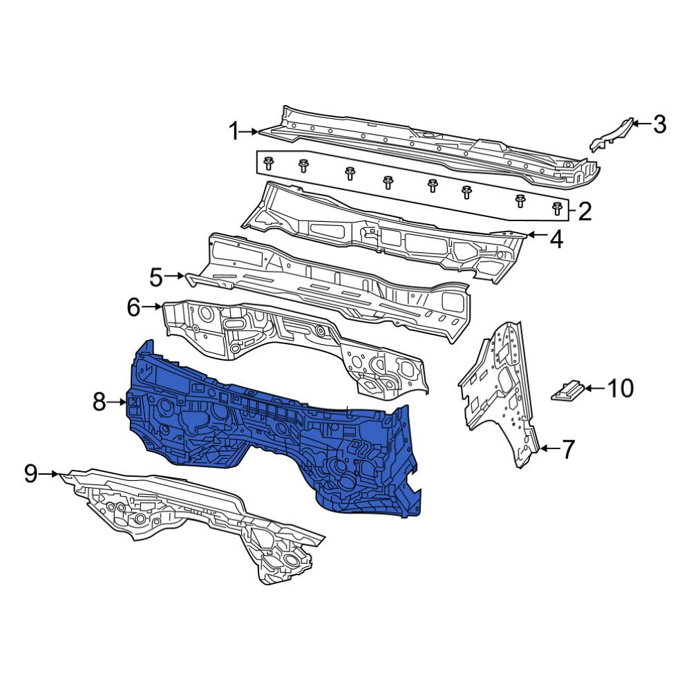 Ram OE 68483250AA - Front Inner Engine Compartment Insulation
