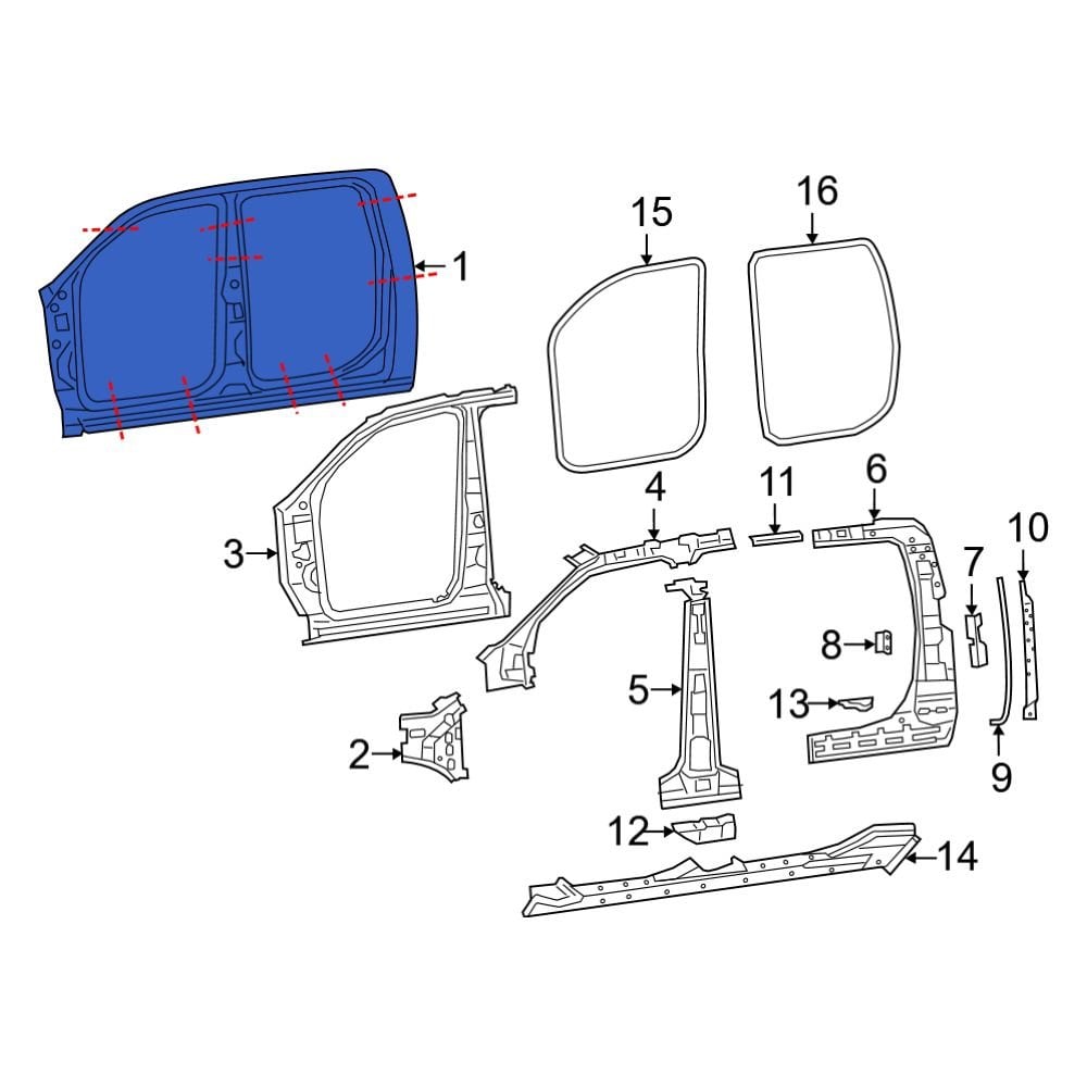 Ram OE 68293785AD - Left Uniside